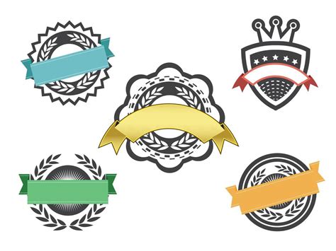 Five Label Template Set 11164163 Vector Art At Vecteezy