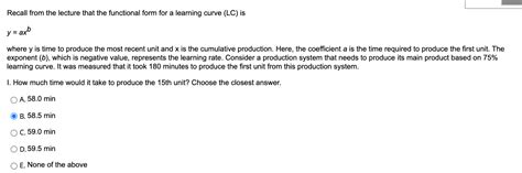 Solved Recall From The Lecture That The Functional Form For
