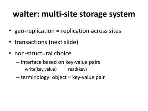 ppt transactional storage for geo replicated systems powerpoint
