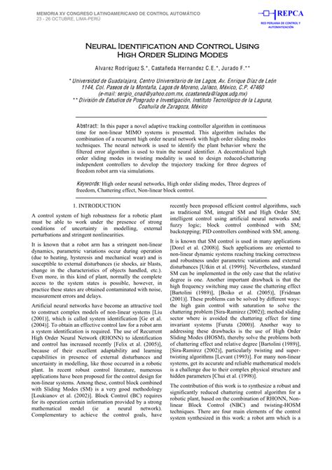 Pdf Neural Identification And Control Using High Order Sliding Modes