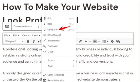 How To Underline In WordPress A Complete Guide