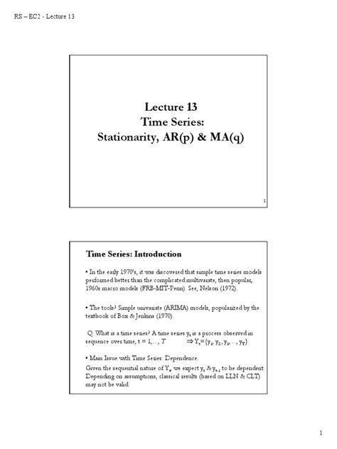Time Series Station Ar Ma Pdf Stationary Process Time Series