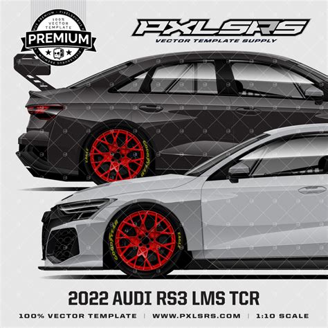 2021 2022 Audi Rs3 Lms Tcr Full Premium Vector Template Pixelsaurus