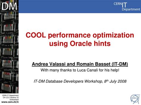 Ppt Cool Performance Optimization Using Oracle Hints Powerpoint Presentation Id2278867