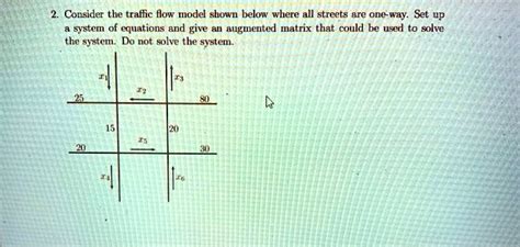 Consider The Traffic Flow Model Shown Below Where All Streets Are One Way Set Up System Of
