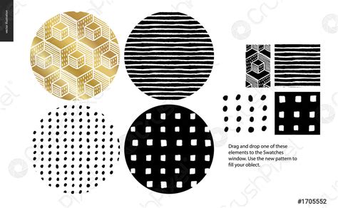 Hand Drawn Patterns Rounded Stock Vector 1705552 Crushpixel