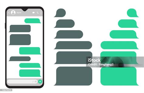 스마트 폰 채팅 Sms 템플릿 거품 메시지 클라우드에 자신의 텍스트를 배치합니다 샘플 거품을 사용하여 대화를 구성합니다 기포에 대한 스톡 벡터 아트 및 기타 이미지 Istock