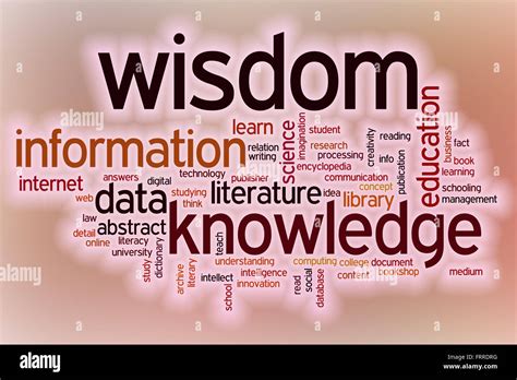 Data Information Knowledge Wisdom Word Cloud Concept With Abstract