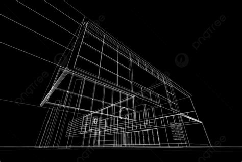 Building Blueprint 3d Rendering Building Blueprint On Black Background Design And 3d Rendering