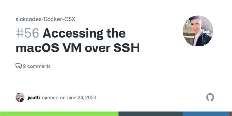Accessing The Macos Vm Over Ssh · Issue 56 · Sickcodesdocker Osx · Github