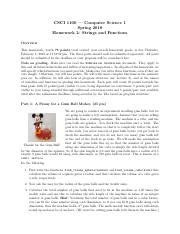 Hw Pdf CSCI Computer Science Spring Homework Strings And Functions Overview