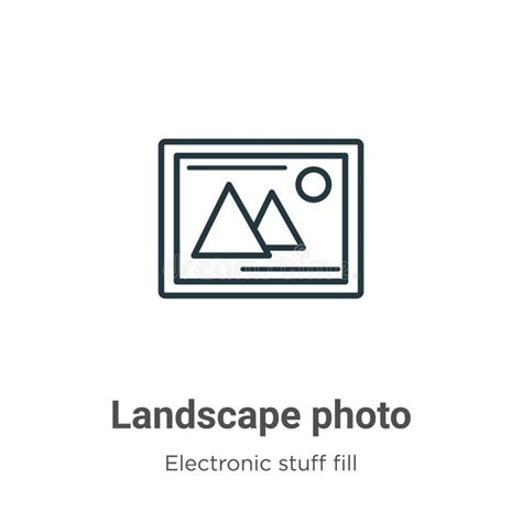 Landscape Photo Outline Vector Icon Thin Line Black Landscape Photo Icon Flat Vector Simple