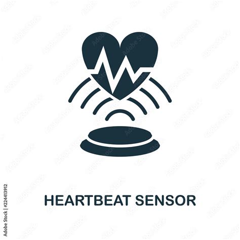 Heartbeat Sensor Icon Monochrome Style Design From Sensors Icon Collection Ui And Ux Pixel