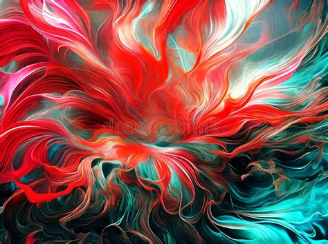 Complementary Colors Painting Red Green