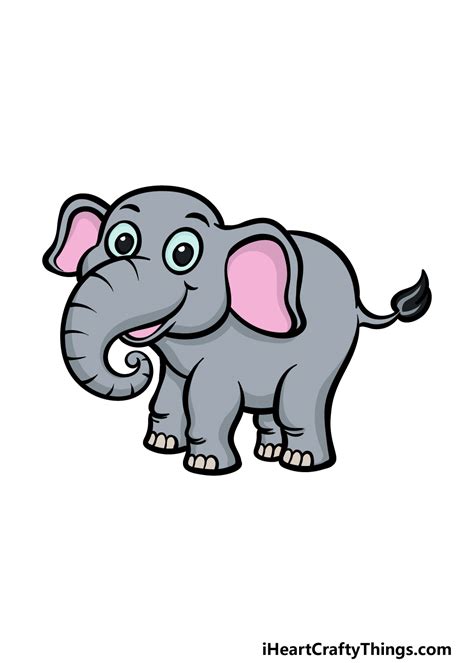 How To Draw An Elephant Cartoon