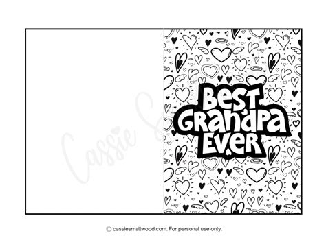 Printable Fathers Day Cards For Grandpa To Color