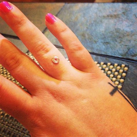 Finger Dermal Piercing Finger Piercing Dermal Piercing Ear Piercings Chart