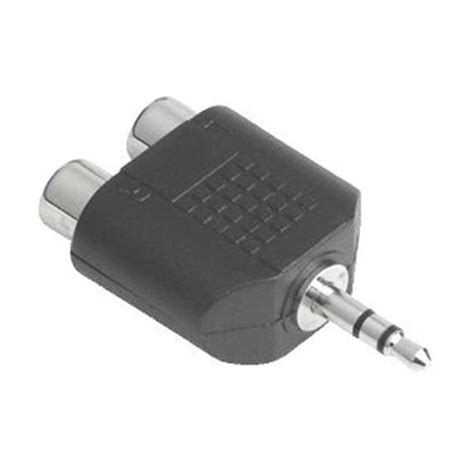 RCA Female To Male Aux Adapter Mm Black Wholesale Bulk Deals
