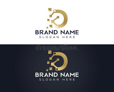 Letter D Tech Vector Logo Design Stock Illustration Illustration Of Branding Modern 263951318