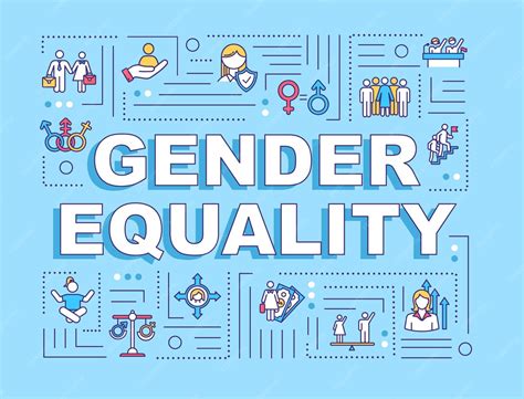 Premium Vector Gender Equality Word Concepts Banner Social