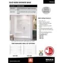 Maax 60 X 30 Olio Shower Base With Left Hand Drain And Right Hand Seat