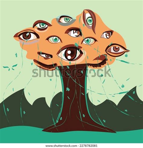 Crying Tree Illustration Vector Stock Vector Royalty Free 2278782081