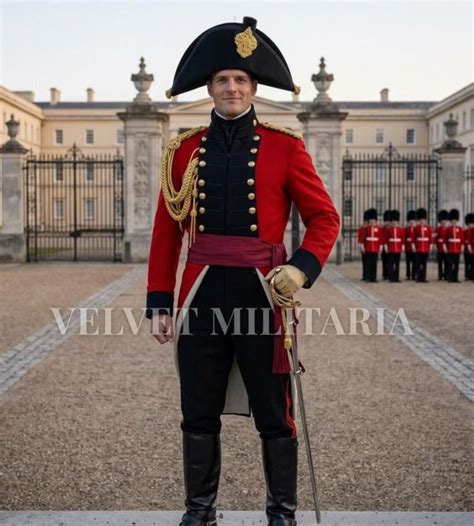 Napoleonic British Officer Redcoat Lieutenant General Wool Uniform