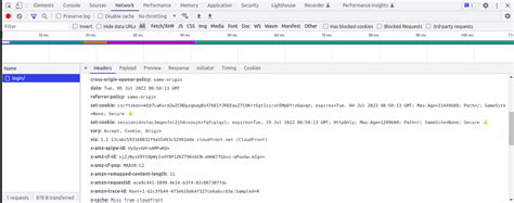 Python Session Id And Csrf Token Not Set In Cookie Stack Overflow