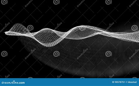 3d Illustration Of Abstract Wave Structure Scientific Background Stock Image Image Of Wavy