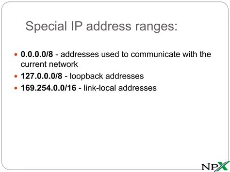 classes of ip addresses pptx computer networking computing