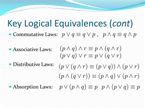 Ppt Propositional Equivalences Powerpoint Presentation Free Download Id 1793150