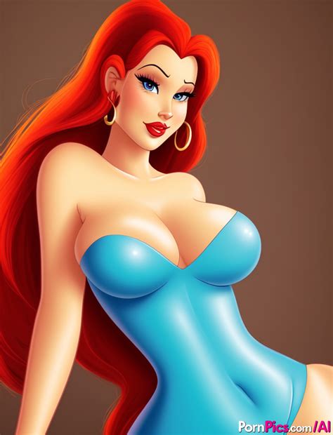Naughty Ai Generated Cartoon Female Jessica Rabbit Flaunts Her Huge Juggs