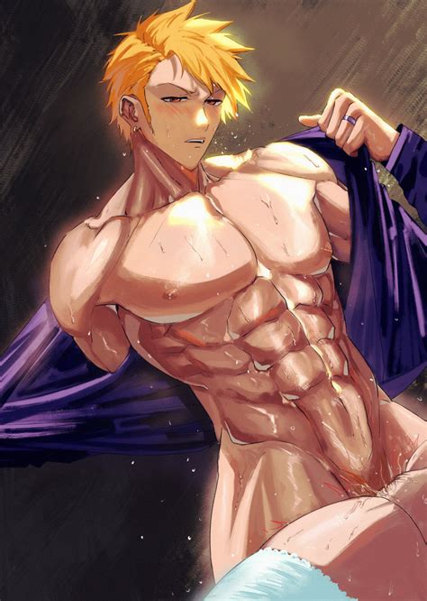 Rule 34 1boy 1boy1girl 1girls Abs Bleach Blush Ear Piercing Earrings