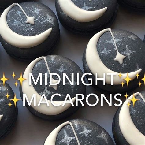 Midnight Macaron Cookies In Cerulean Blue And Black