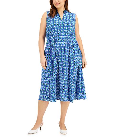Anne Klein Plus Size Jenna Drawstring Waist Midi Dress Macys