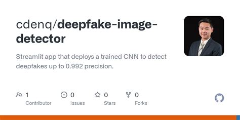 GitHub Cdenq Deepfake Image Detector Streamlit App That Deploys A Trained CNN To Detect