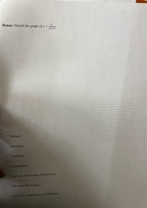 Solved Bonus Sketch The Graph Of Y X 1x2