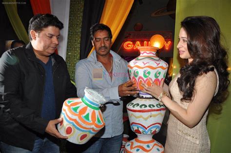 Tamannaah Bhatia Ajay Devgan Sajid Khan At The First Look Launch Of