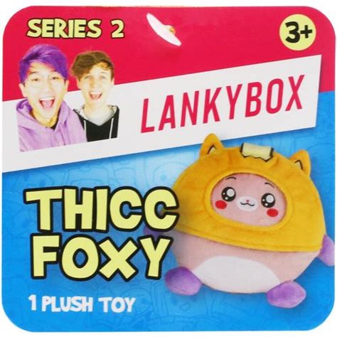 Lankybox Thicc Foxy Plush Collectable Soft Toy Series 2 For Ages 3
