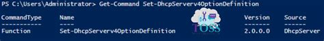 Set Dhcpserverv4optiondefinition Powershell Cmdlets Toss