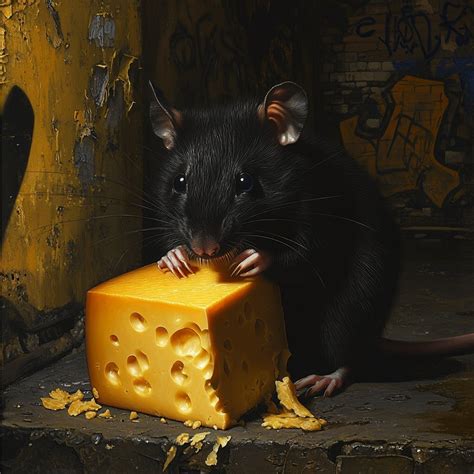 Free Rat Eating Cheese Image Rat Cheese Alley Download At Stockcake