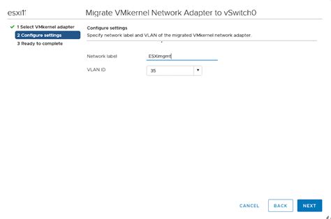 Migrate Esxi Vmkernel Port Group To A Vsphere Standard Switch
