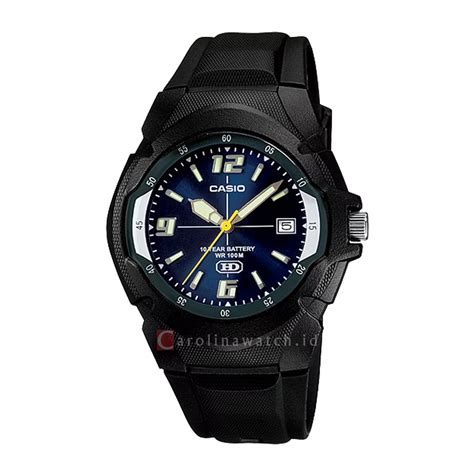 Jam Tangan Casio General Mw 600f 2a Men Blue Dial Black Resin Band