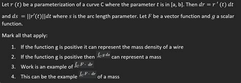 Solved R Let R T Be A Parameterization Of A Curve C Chegg Com