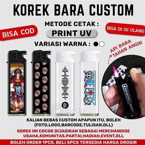Jual Korek Api Gas Custom Korek Bara Custom 1 Hari Jadi Shopee Indonesia
