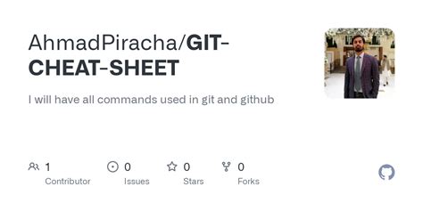 GitHub AhmadPiracha GIT CHEAT SHEET I Will Have All Commands Used In