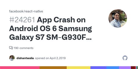 App Crash On Android Os 6 Samsung Galaxy S7 Sm G930fd Jsc Crash 64