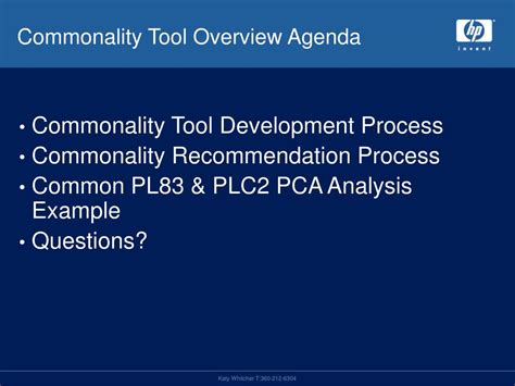 Ppt Commonality Tool Overview Powerpoint Presentation Free Download Id 3489774