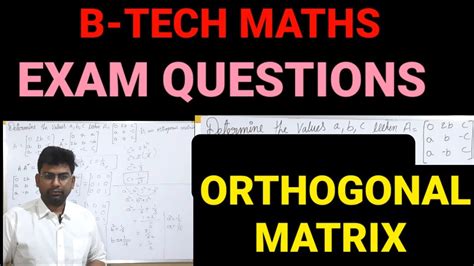 Orthogonal Matrix Test At Horace Dickenson Blog