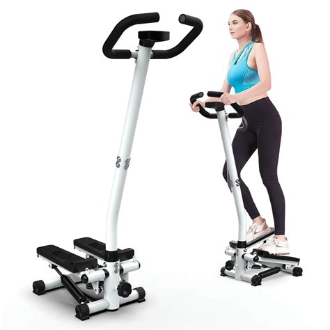Stair Stepper Machine With Handlebar Mini Steppers For Exercise With 300lbs Loading Capacity